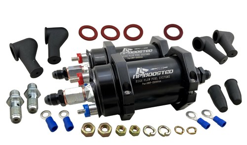 2 Performance 380LPH EFI Inline Fuel Pump Kit + Twin Bracket Kit + AN ...