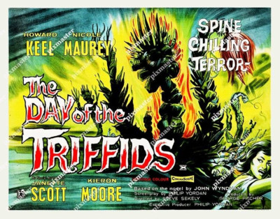DAY OF THE TRIFFIDS 1962 BRITISH QUAD HORROR THRILLER 11 X 14 LOBBY ...