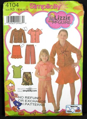 Girl's Wardrobe Skirt Jacket Pants Top Size 7 8 10 12 14 Pattern ...