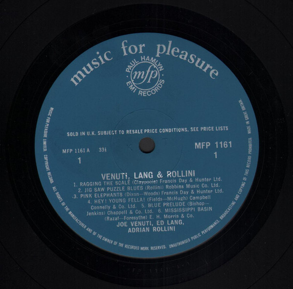 Joe Venuti, Adrian Rollini, Eddie Lang Featuring Benny Goodman, Tommy ...