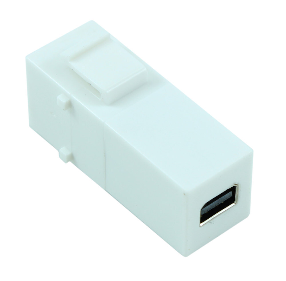 Keystone Jack Wallplate Insert/Coupler Type-Mini DisplayPort F/F White ...