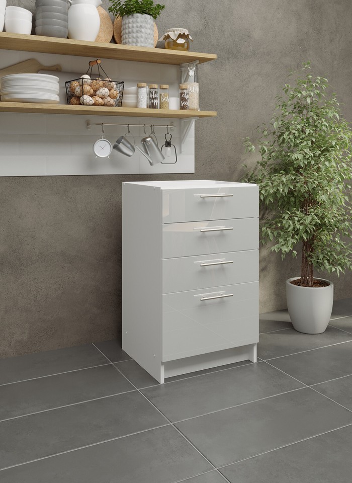 JD Greta Kitchen Units 300-1200mm Wall Base Sink Oven Cabinets - White ...