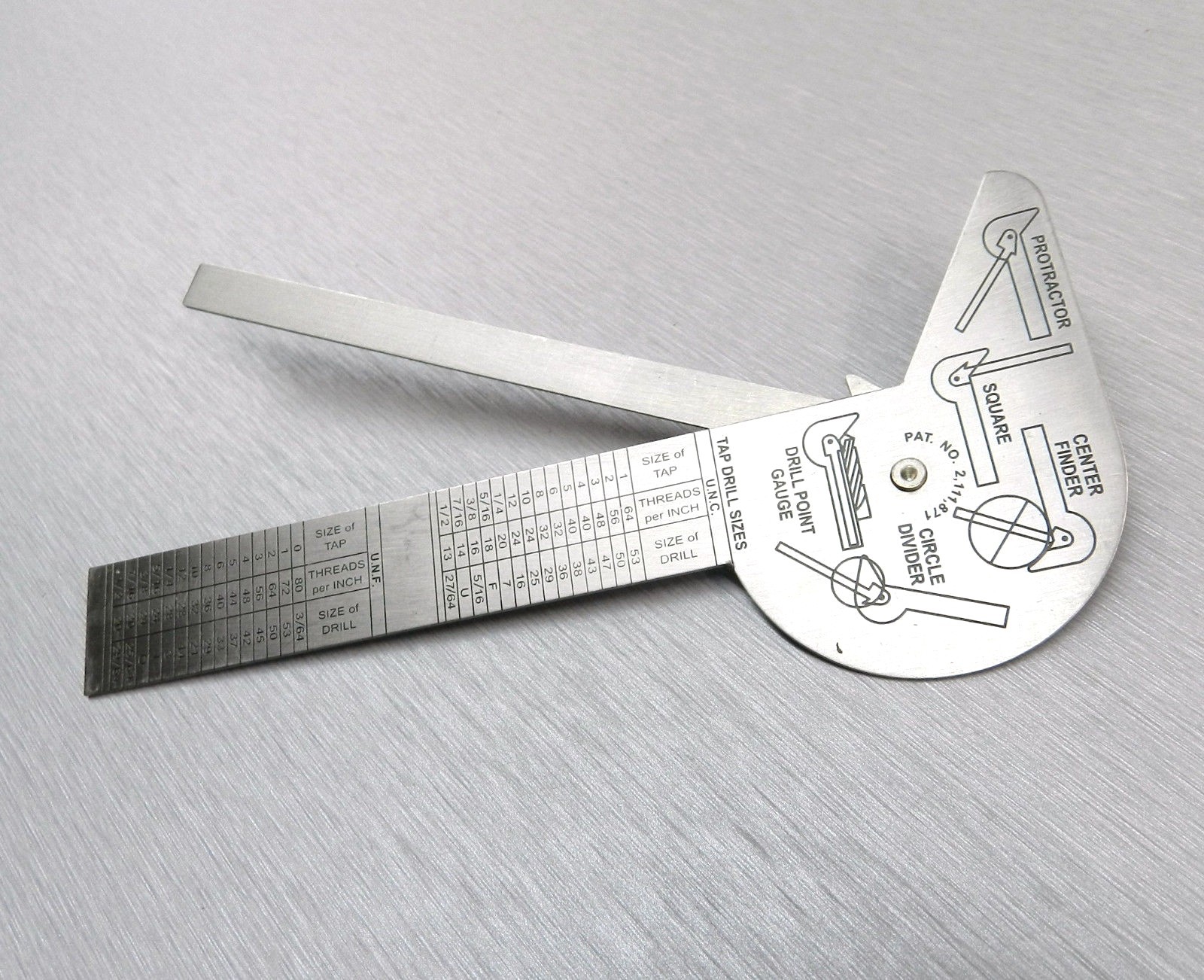 Gauge Multi Use Rule and Gage General Tool 16me Measure Angles Center ...