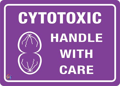 Cytotoxic Handle With Care Warning Sign/Sticker in Multi Size ...