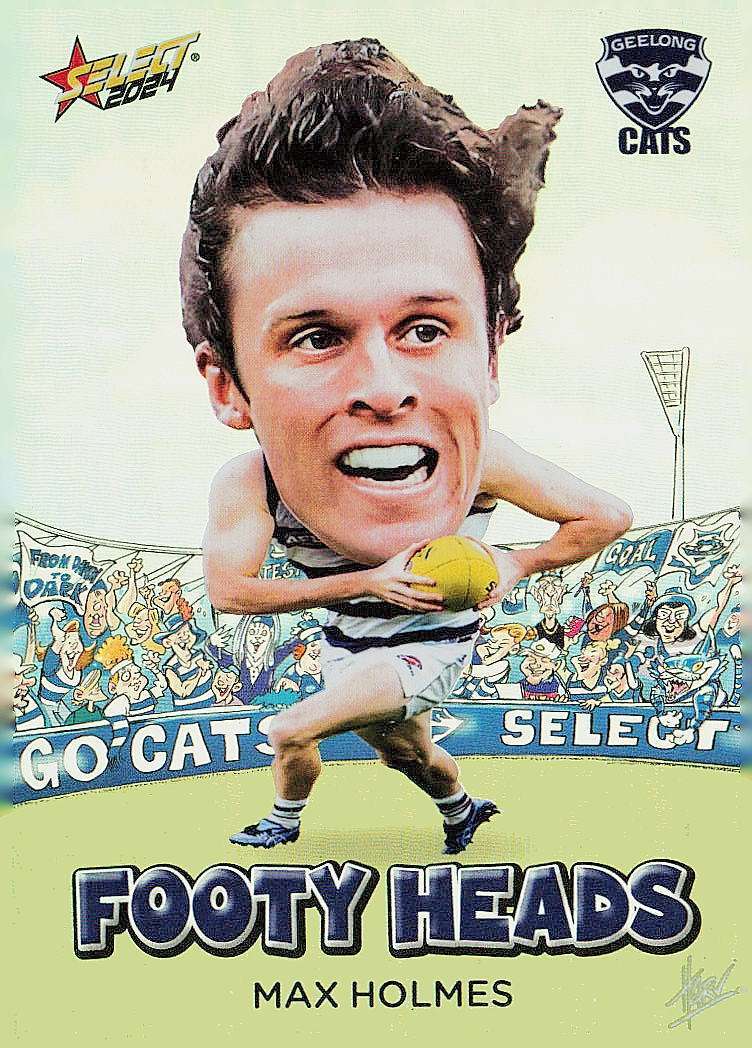 2024 AFL SELECT FOOTY STARS, MAX HOLMES FOOTY HEADS FH33 GEELONG | eBay ...