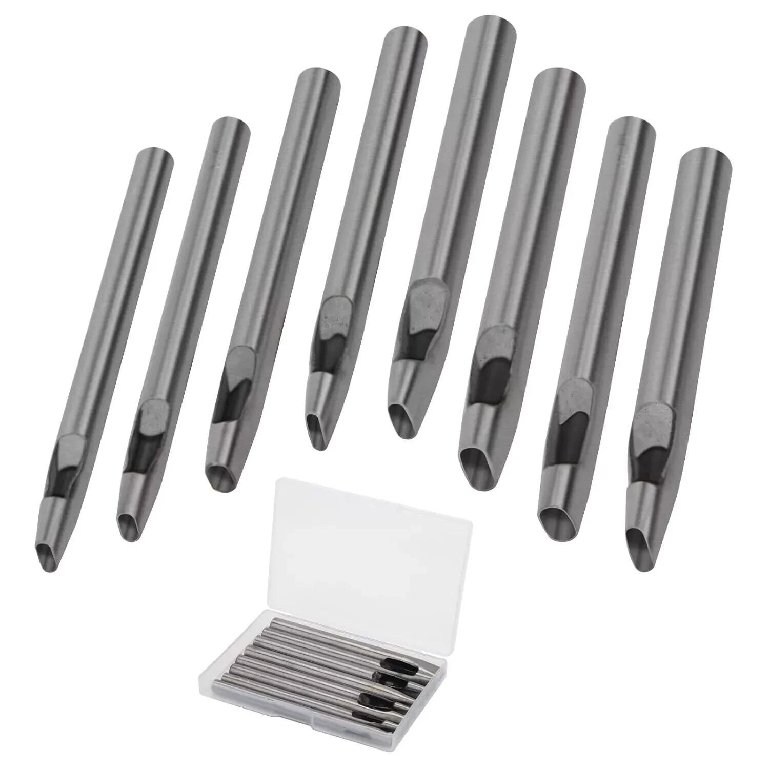 8 Size Oval Hole Punch for Leather 2Mm-5Mm, Leather Craft Punch Tools ...