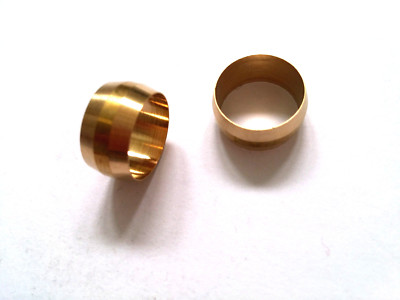 Ф1/2" ID Brass Olive Barrel Compression Sleeve Ferrule Ring NPT Soft ...