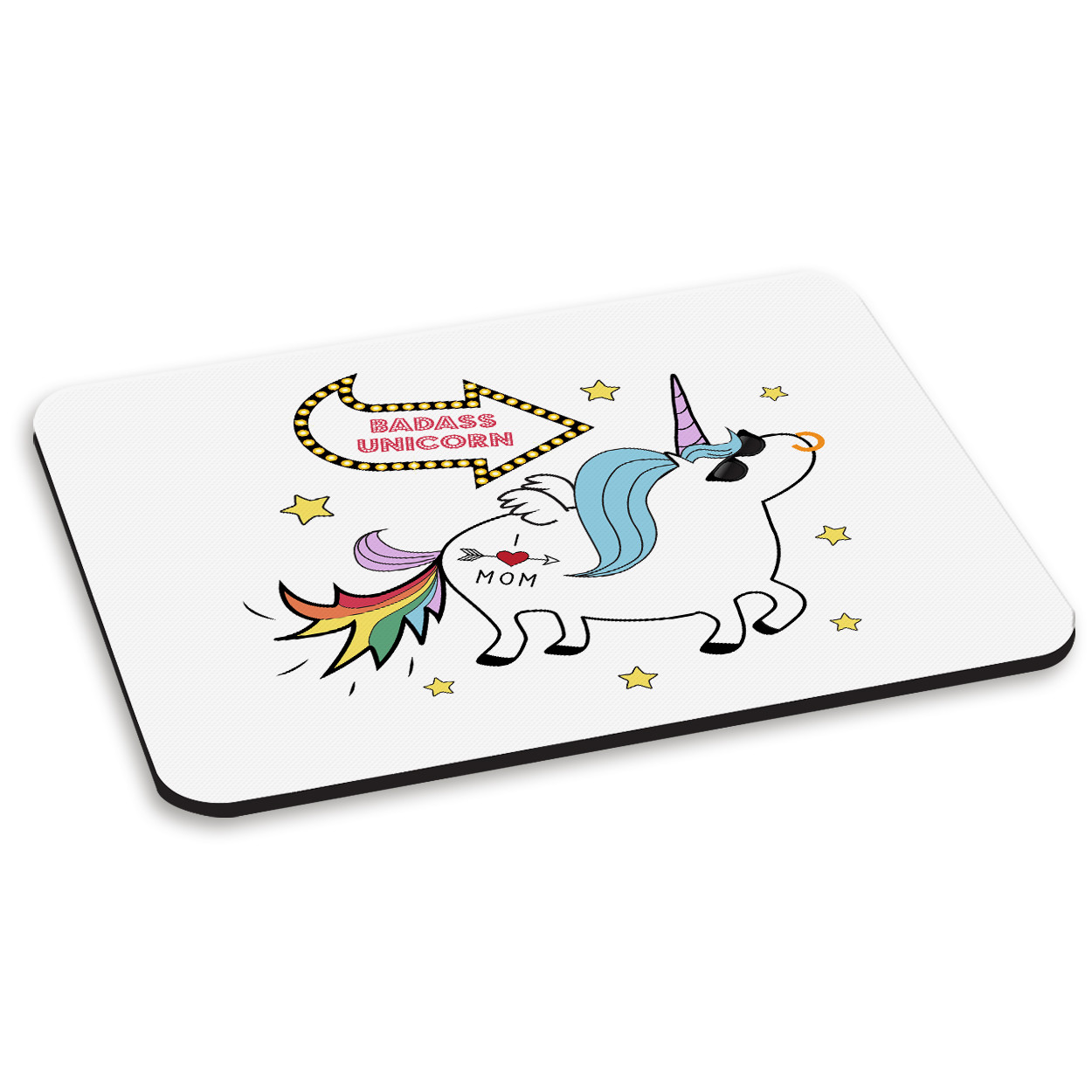 BADASS UNICORN ANIMAL PC COMPUTER MOUSE MAT PAD - Funny Unicorns ...