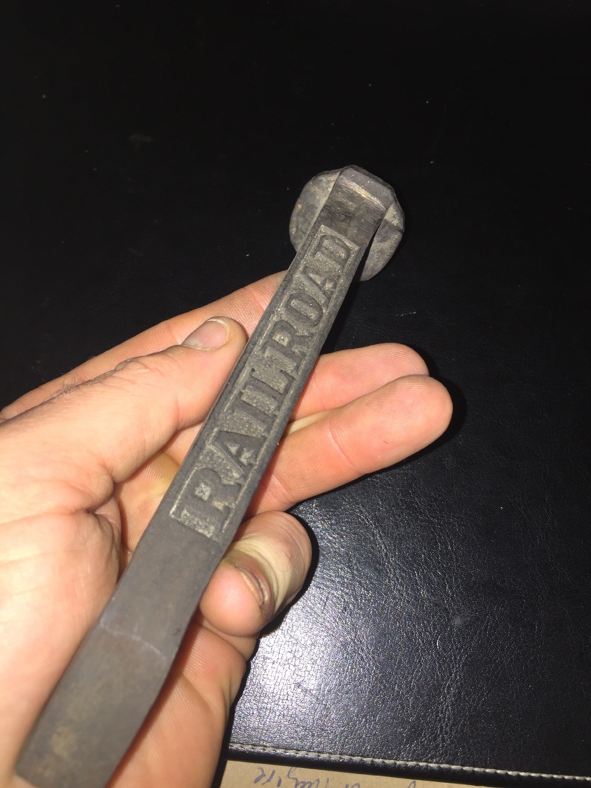 Cast Iron Railroad Spike Beer Bottle Opener Train Conductor Collector ...