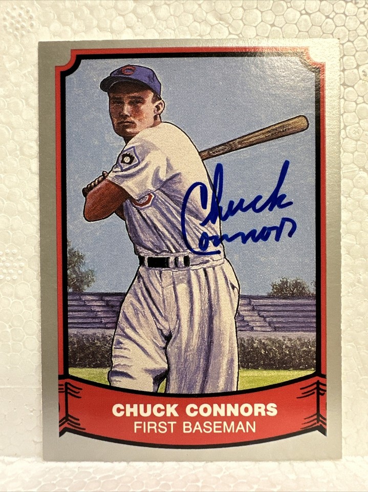 1988 Pacific Baseball Legends Chuck Connors #71 Autograph The Rifleman ...