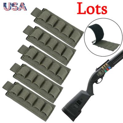 Tactical 5Rounds 12 Gauge Shotgun Ammo Carrier Adhesive Side Saddle ...