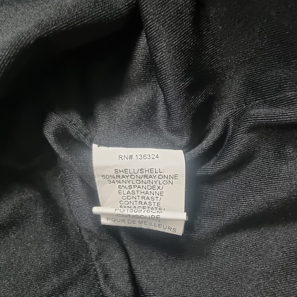 HALSTON HERITAGE Womens Dress S Black Stretch Knit Off the Shoulder ...