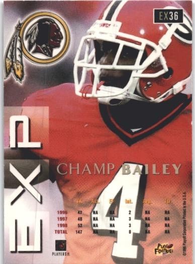 1999 Playoff Prestige EXP #EX36 Champ Bailey Rookie | eBay