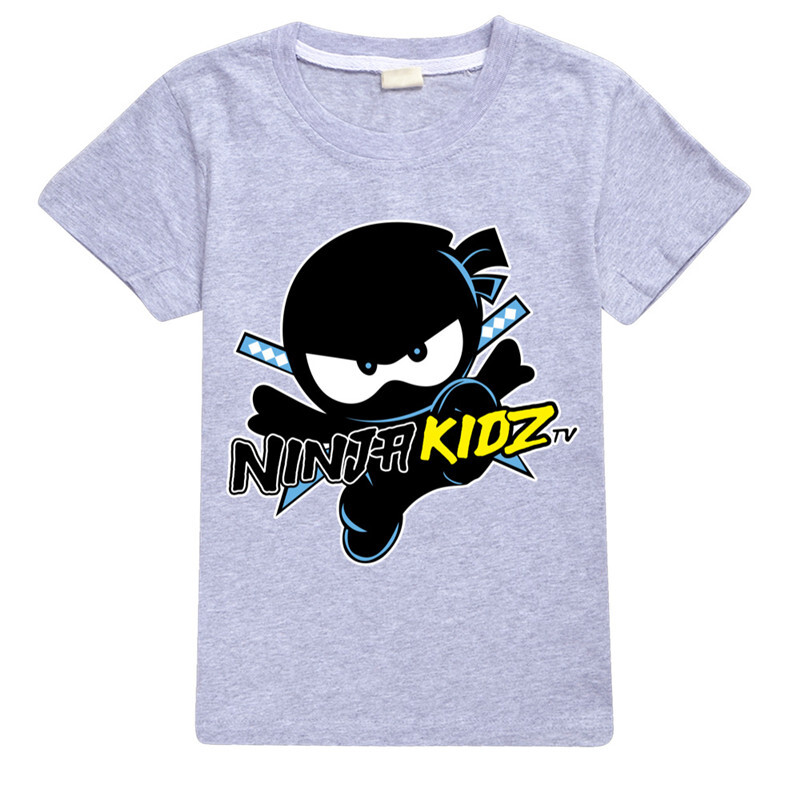 Kids Ninja Kidz Casual Cotton T-shir Boys Girls Summer Short Sleeves ...