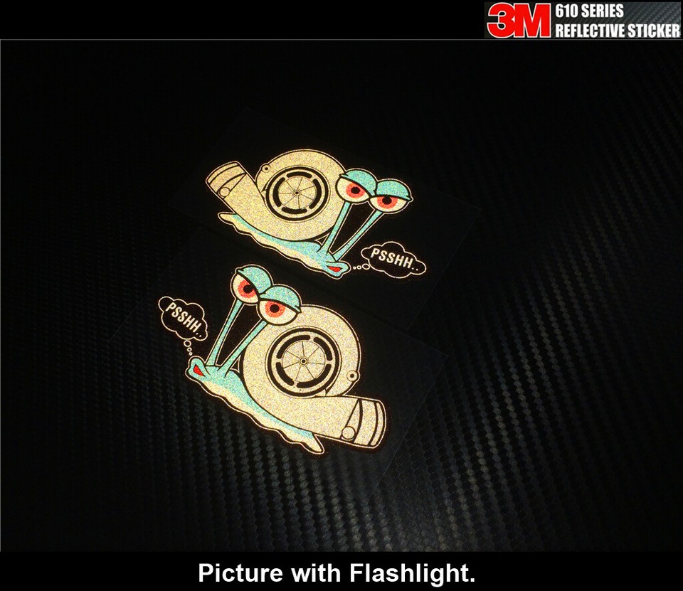 Small Pair of Funny TURBO Snail Sticker BOOST PSSHH.. JDM Drift ...