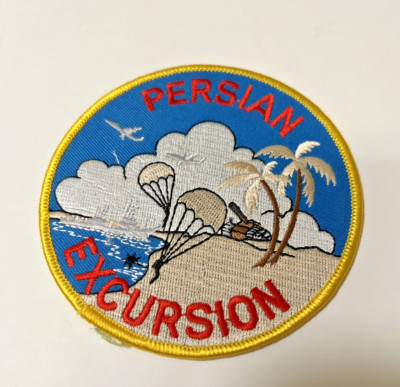MILITARY EMBROIDERED PATCH PERSIAN EXCURSION IRON ON 4" | eBay
