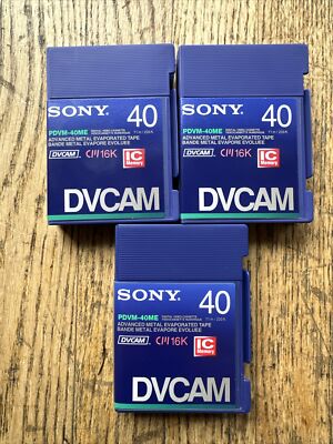 3x Sony MiniDV DVCAM Advanced PDVM-40ME Mini DV PDVM - 40 ME | eBay