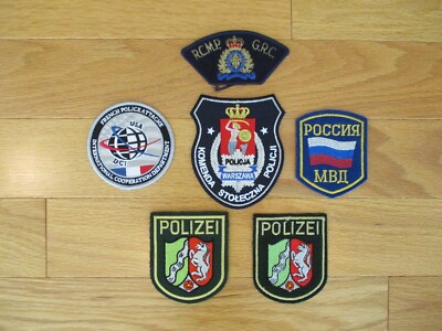 Lot of 6 International Police Patches Canada RCMP German Polizei | eBay