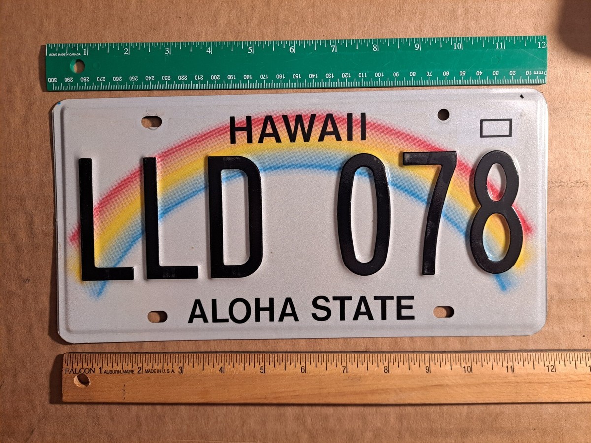 Hawaii Licence Plate 1966 Hawaii Registration Sticker : Bob Hoyts