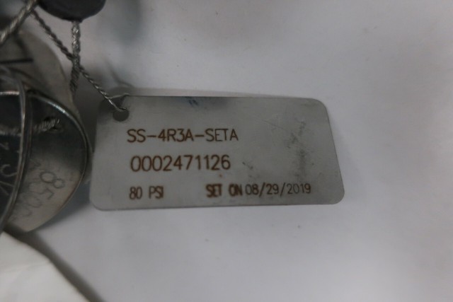 Swagelok Pressure Relief Valve 1/4 inch. SS-4R3A-SETA R3A-A Blue Spring ...