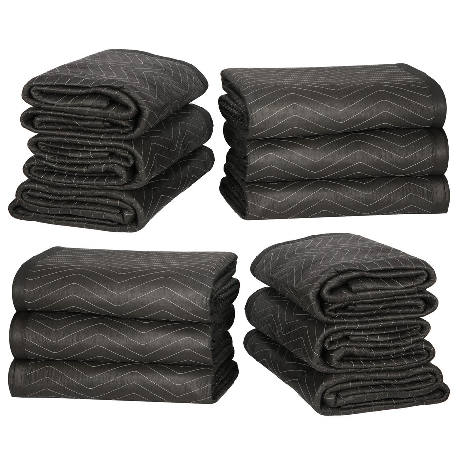 12 Heavy Duty Moving Packing Blankets Ultra Thick Pro 72" x 80 ...