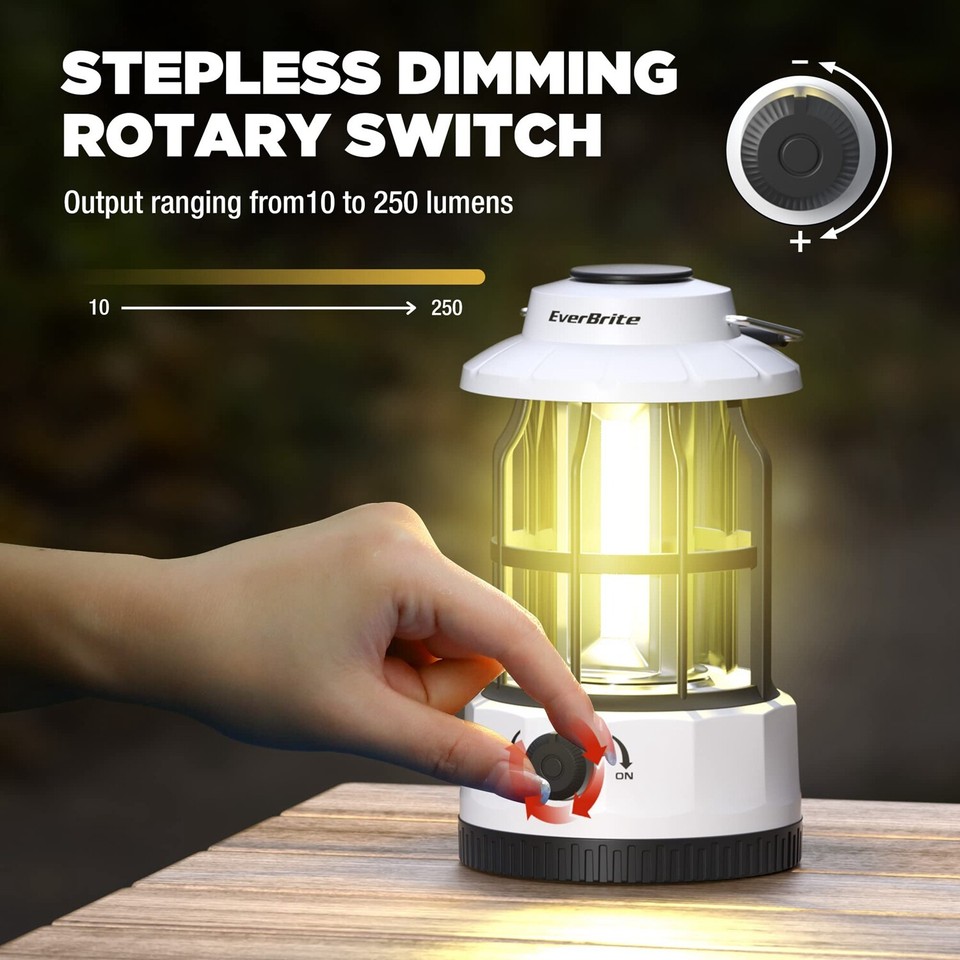 EverBrite LED Camping Lantern USB C Rechargeable Lantern Camping Lights ...