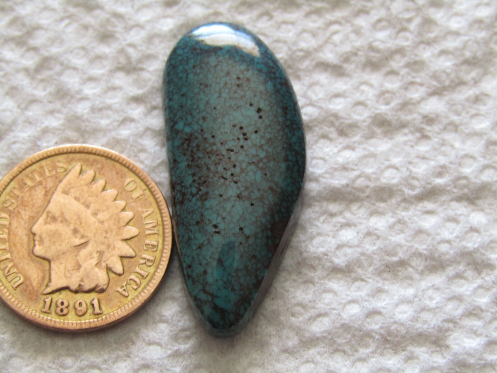 Egyptian Turquoise Cabochon 21 carats Spiderweb Web cabochon Turquoise ...
