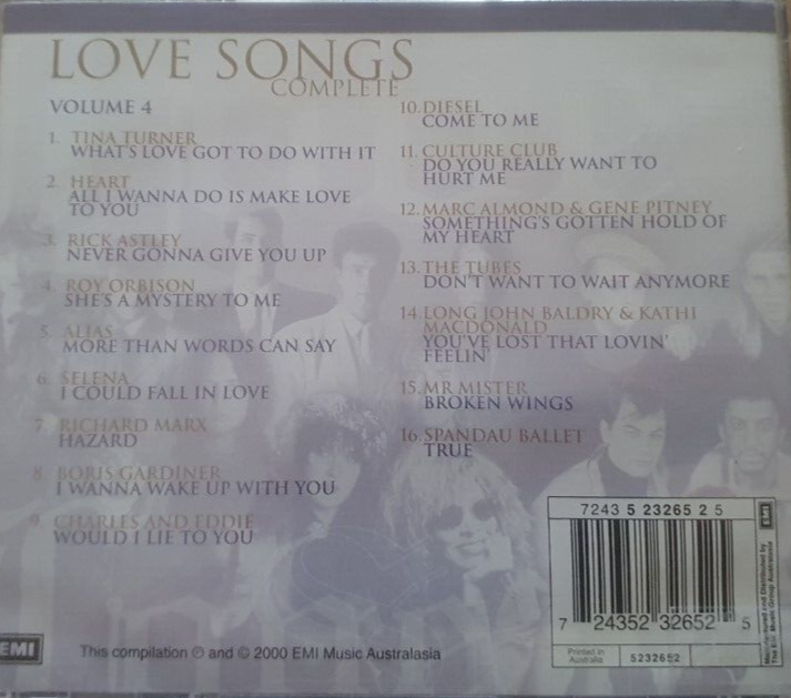 Complete Love Songs - Volume 4 CD + Free Post | eBay Australia