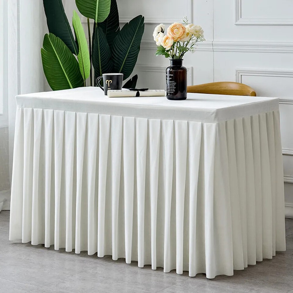 1Pc Tablecloth Rectangular Conference Table Cover Skirt for Party Desk ...
