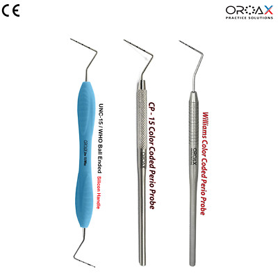 Dental Probes Periodontal Gum Depth Measuring Color Coded Probe ...