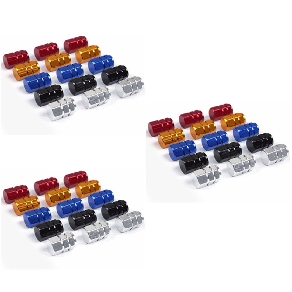 60 pcs 5 Colors Hexagonal Auto Car Tire Caps Covers Tyre cap Car tyre ...