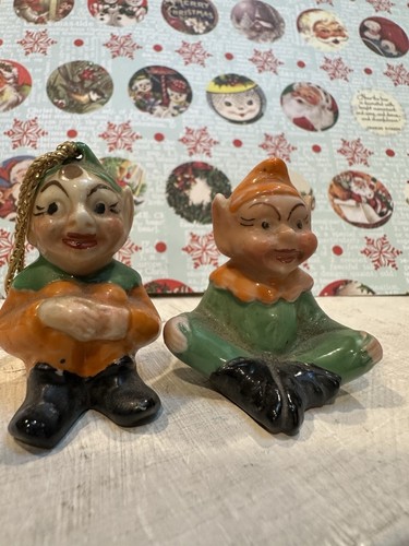 2 Vintage Irish Leprechaun Elves, Made In Ireland-,50s- Said To Bring ...