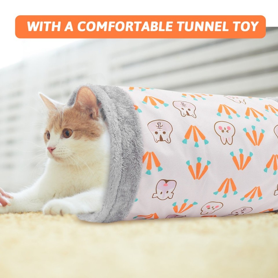 Small Animals Hiding Tunnel Folding Design Bunny Tunnel Comfortable ...