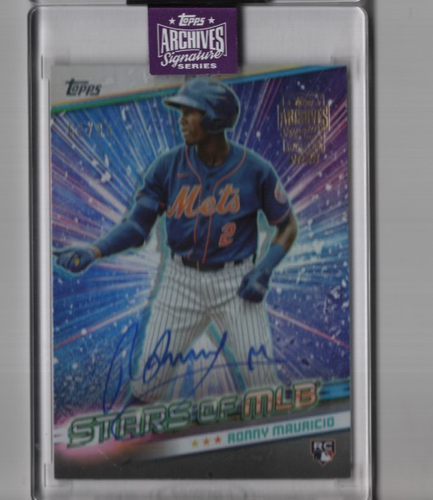 RONNY MAURICIO 2025 TOPPS ARCHIVES STARS OF MLB ROOKIE AUTOGRAPH #D /95 ...