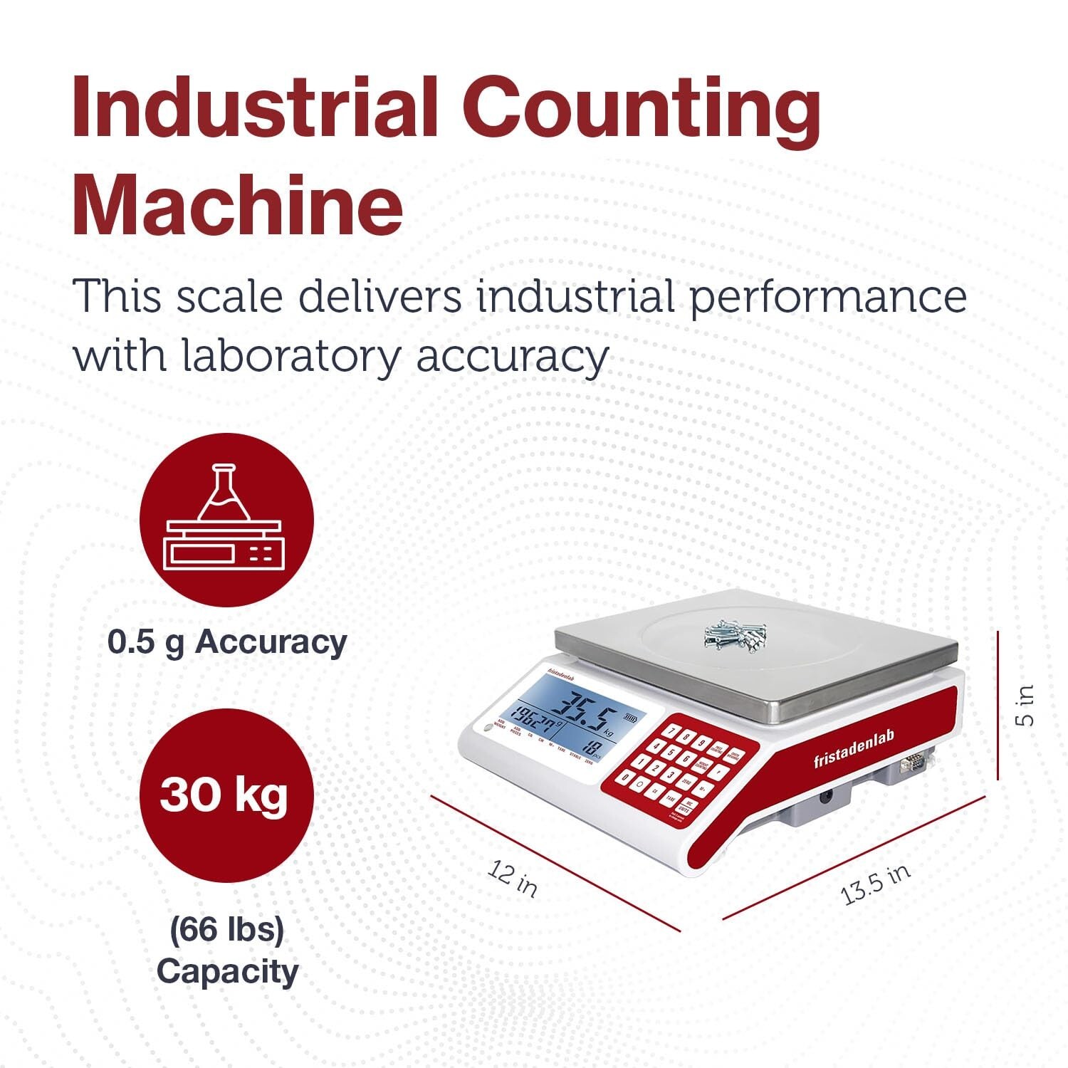 Firstaden Lab HCS3011D Industrial Counting Scale for Small Parts and ...