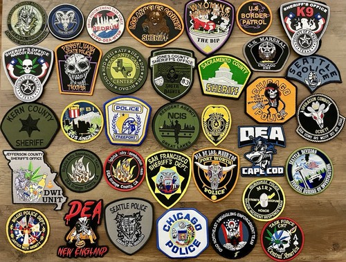 FBI, USMS, DEA, Gang, Narcotics Police Lot Of 35 Patches | eBay