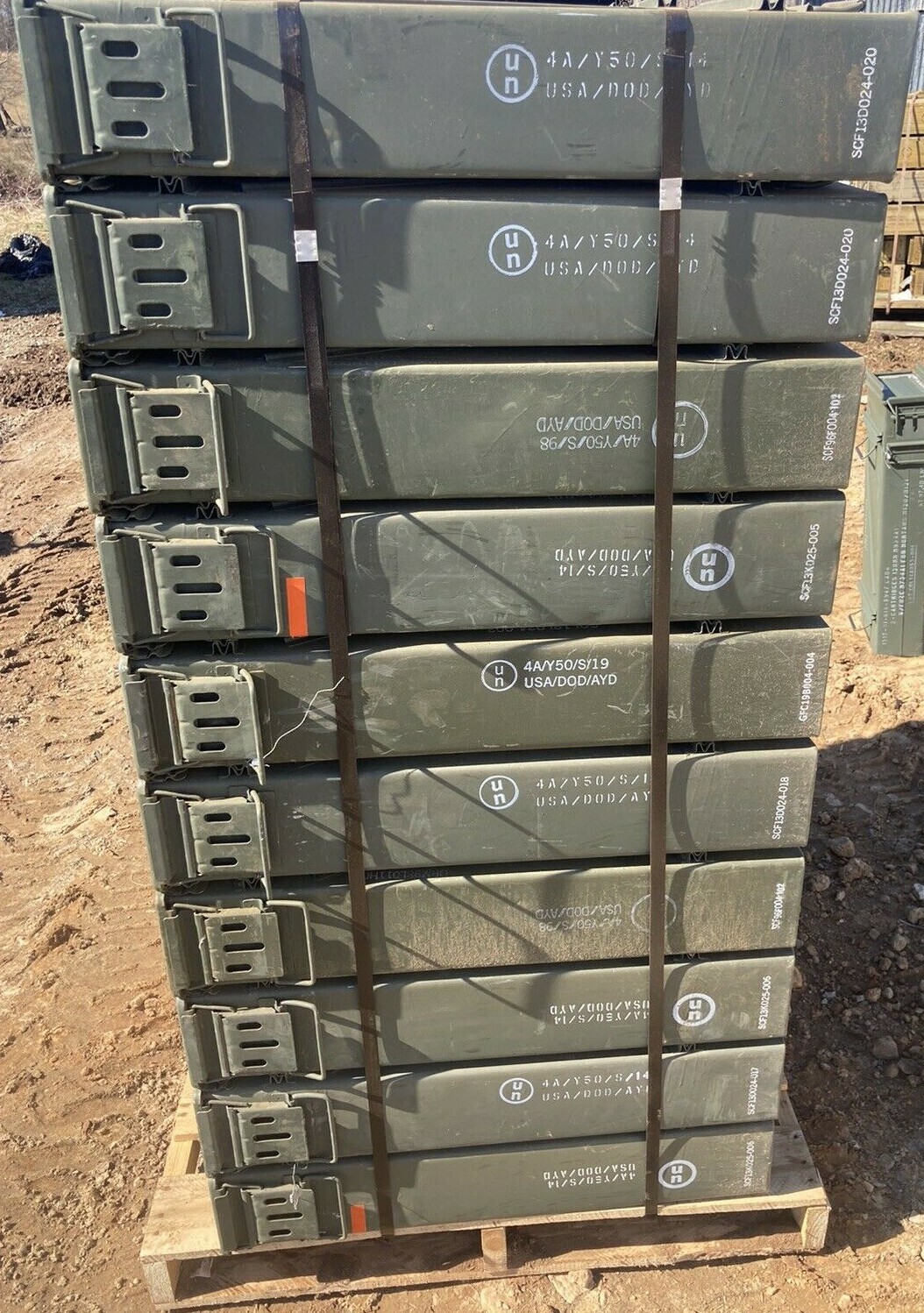 (40) 120MM AMMO CAN MORTAR LARGE PA154 TALL NICE AIRTIGHT STORAGE BOX ...