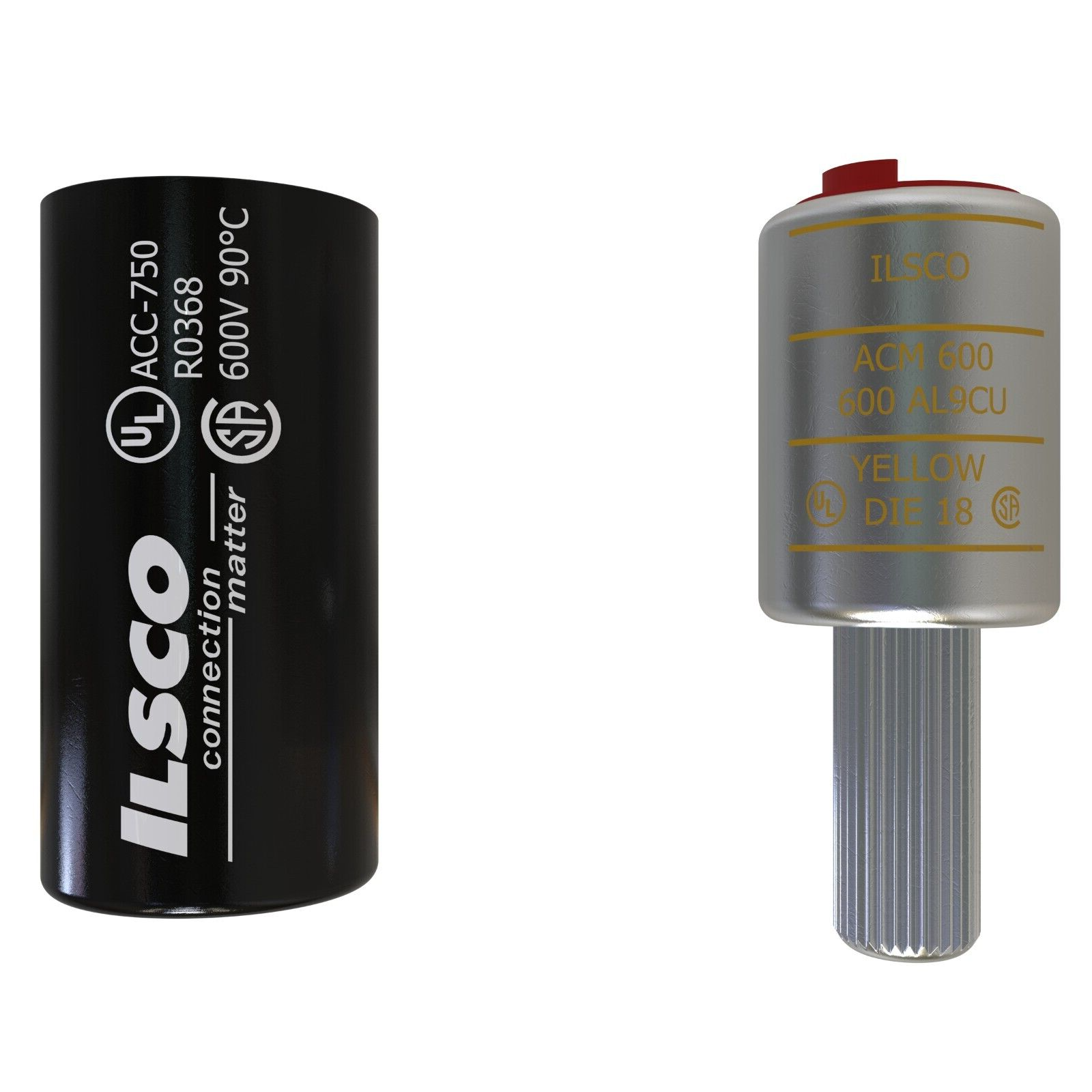 ILSCO ACM-600 Aluminum Compression Pigtail Adaptor, Conductor Size 600 ...