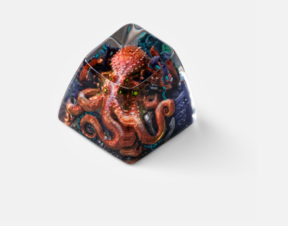 Kraken Absolut Velvet Thunder Octopus Keycap Limited Edition Resin ...