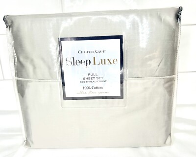 Charter Club Sleep Luxe 800 TC 100% Cotton Full Gray- 18” Deep Sateen ...