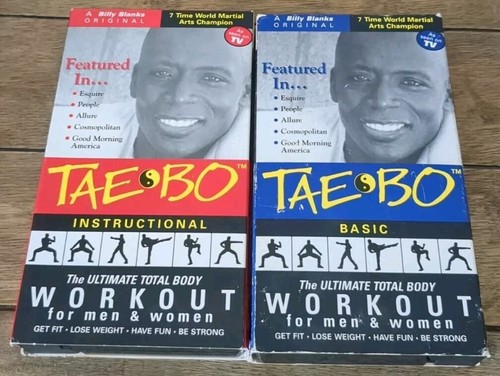 Tae-Bo Billy Blanks Exercise VHS Tapes Lot of 2 Basic and Instructional ...