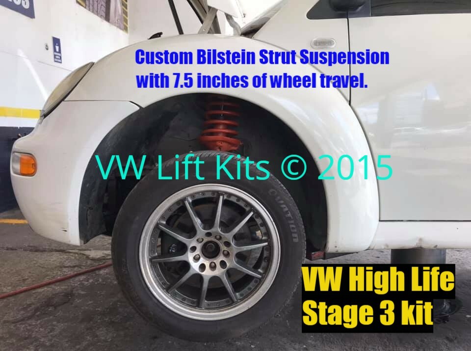 VW Lift Kit Stage 3 Suspension with Rally Skid Plate VW MK4 Beetle 1998 ...