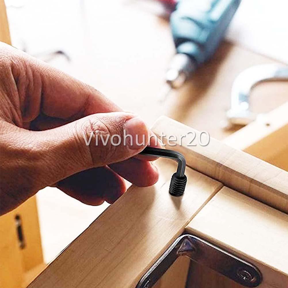 400pc BLACK GRUB SCREW ASSORTMENT KIT SET SCREW 10 SIZES 3 to 8mm HEX ...