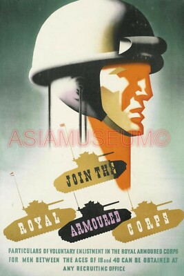 1944 WW2 AMERICA BRITAIN ROYAL ARMOUR CORPS ARMY TROOPS TANK PROPAGANDA ...