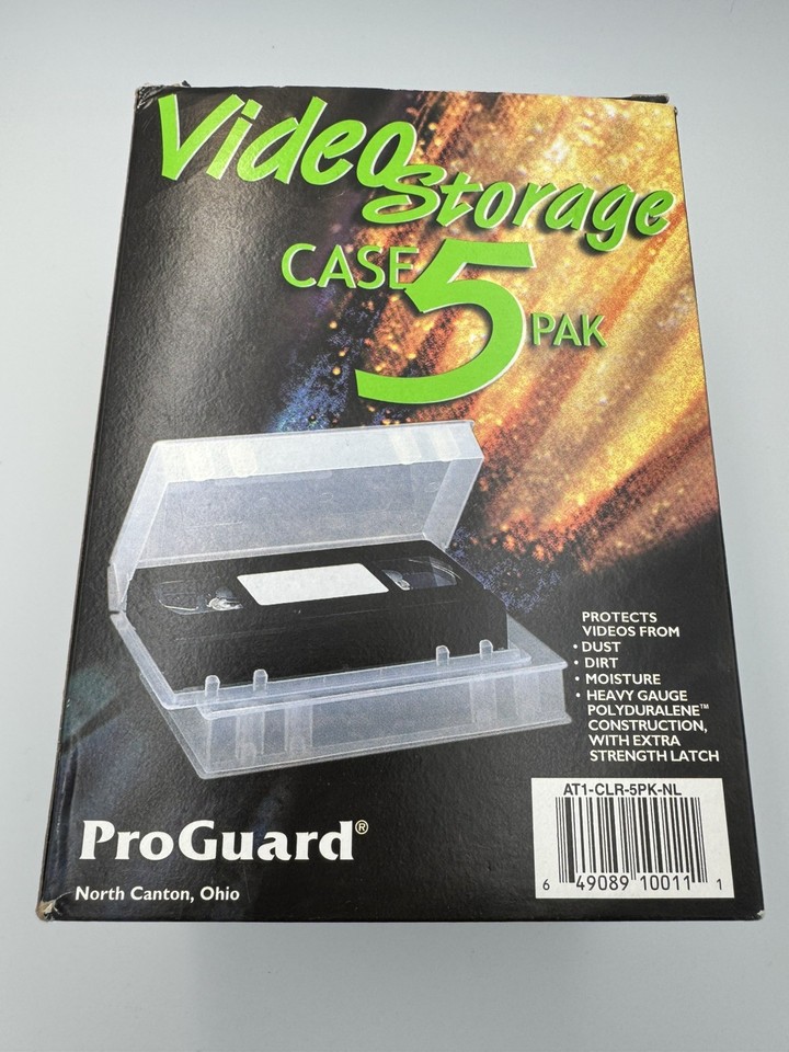 ProGuard (5) Pack Clear Protective VHS Storage Cases Video Tapes VCR Vintage | eBay