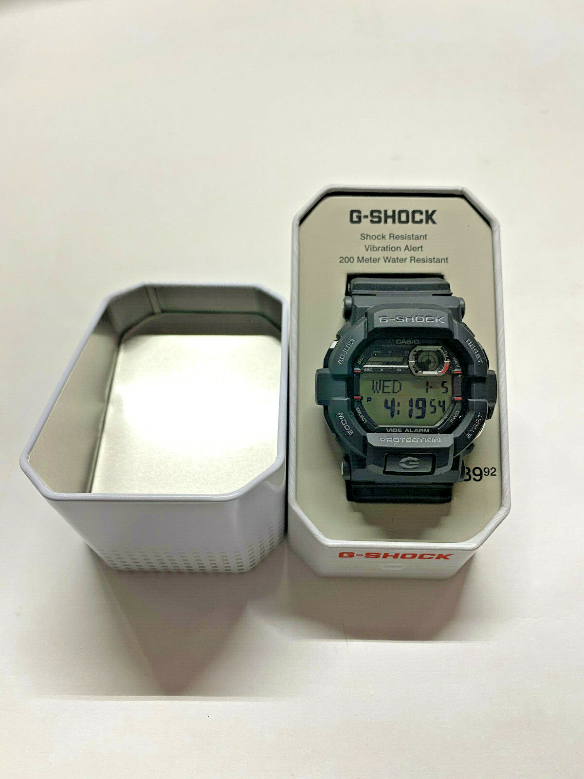 🔥Casio G-Shock Alarm World Time Men's Watch GD350, Black With White Accents