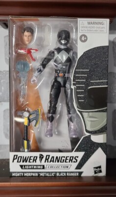 MMPR Mighty Morphin Lightning Collection Black Ranger Exclusive ...