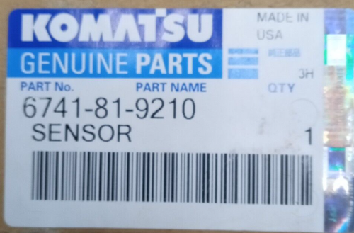 KOMATSU OEM 6741-81-9210 - SENSOR, OIL LEVEL | eBay