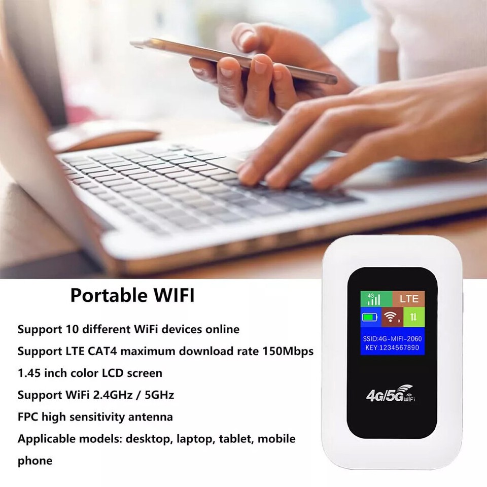Wireless WiFi Router Portable MiFi 5G LTE Mobile Broadband Travel ...