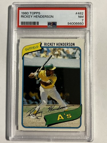 1980 Topps Rickey Henderson Rookie Card #482- PSA 7 Near mint HOF RC | eBay